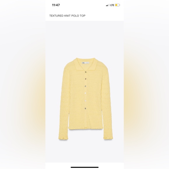 Zara | Tops | Zara Lemon Buttonup Sweater | Poshmark